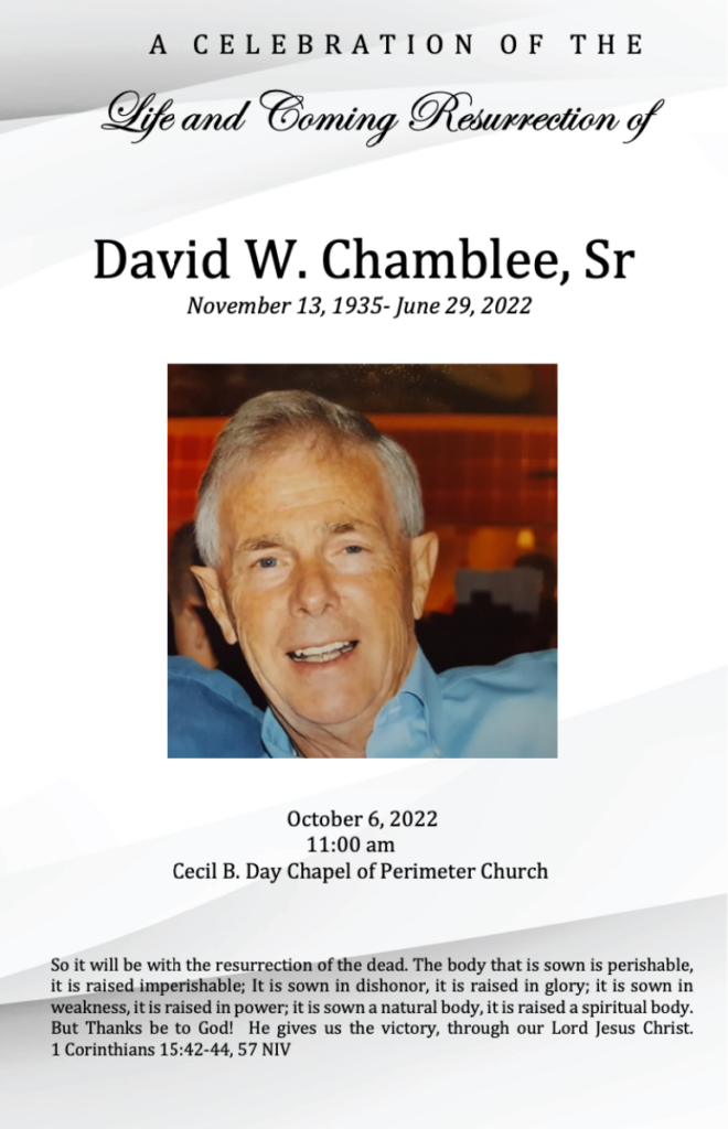 David Chamblee, Sr. - Perimeter Church